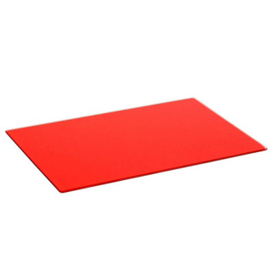 Harbour Housewares Glass Kitchen Chopping Board - 50 x 40cm - Red ...