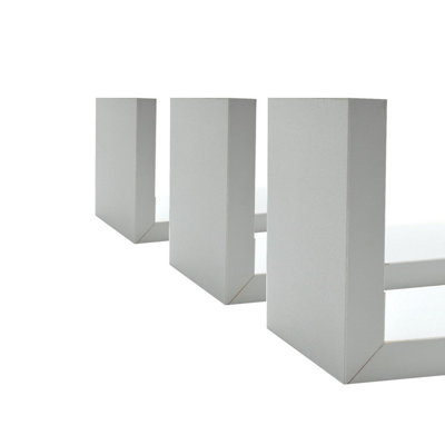 Harbour Housewares Modern U Shaped Floating Wall Shelves - 42cm - White ...