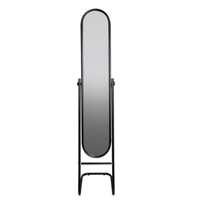 Shop Harbour Housewares Round Full-Length Mirror - 153cm x 30cm - Black