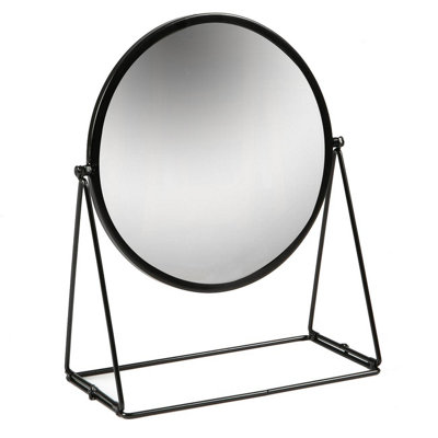 Harbour Housewares - Round Makeup Mirror - 33 x 35cm - Black | DIY at B&Q