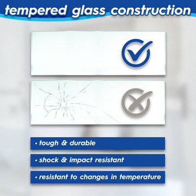 Harbour Housewares Rounded Floating Glass Shelf - 40cm - Gold Brackets ...