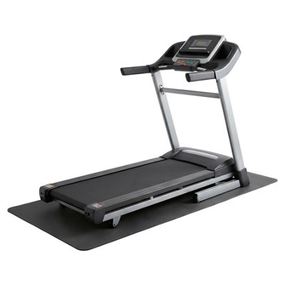 HARBOUR HOUSEWARES RUBBER TREADMILL MAT - 180 X 75CM - BLACK