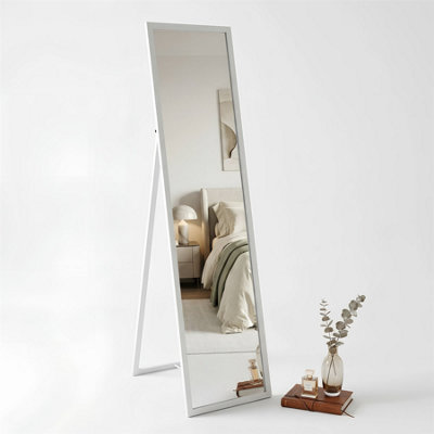 Harbour Housewares Square Full-Length Mirror - 137cm x 35.5cm - Silver ...