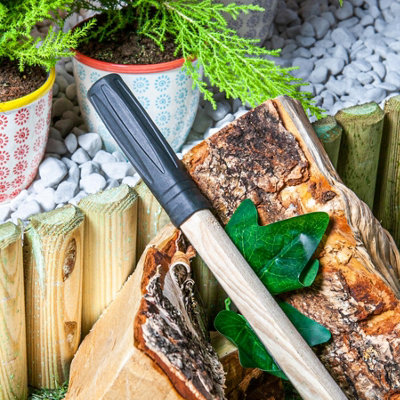 Harbour Housewares Steel Garden Hand Hoe - 43cm - Natural