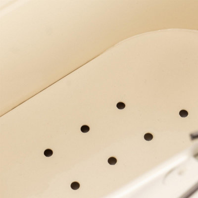 Harbour Housewares Vintage Metal Clothes Peg Bucket - Cream