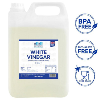 Harbour Housewares White Vinegar - 5L - Pack of 2 - All-Purpose ...
