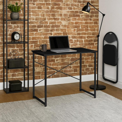 Harbour Housewares - Wooden Computer Desk - Black/Black | DIY at B&Q