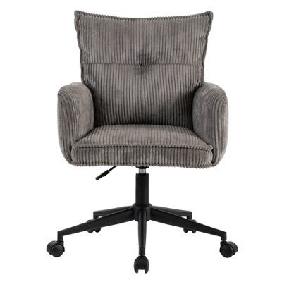 Harbour Office Chair in Grey with Corduroy fabric