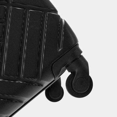 Hard Suitcase Luggage Set Shell Travel ABS 4 Wheels, Black - 3 Piece Set