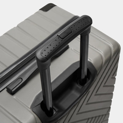 Hard Suitcase Luggage Set Shell Travel ABS 4 Wheels, Grey - Large