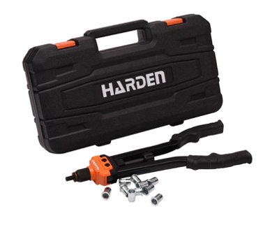 HARDEN 610150, hand nut riveter M3-M12 , 370mm long with 70 nut rivets ...