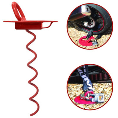 Hardened Flip Up Down Steel Ground Chain Anchor Motorbike Lock Security ...