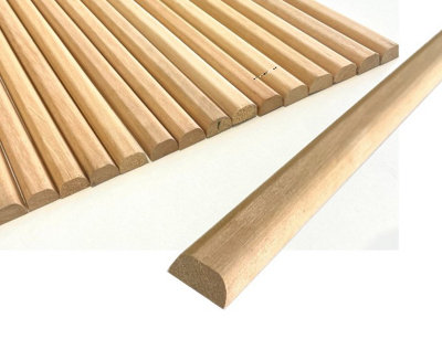 Hardwood D bead 16x9mm (2.4m long) pack of 30 | DIY at B&Q