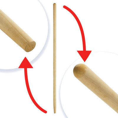 Hardwood Rake Handle Replacement 120 cm / 47" Long Wooden Shaft for Hoe ...