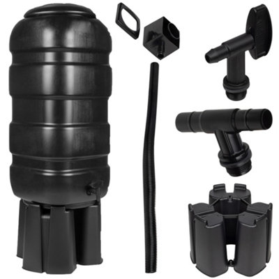 Hardys 100L Garden Slimline Water Butt - Tap, Stand, Water Diverter Kit ...