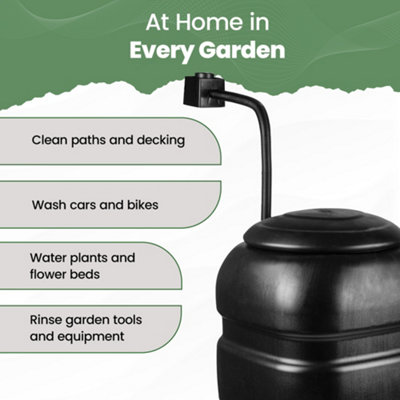 Hardys 100L Garden Slimline Water Butt - Tap, Stand, Water Diverter Kit ...