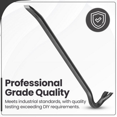 Hardys 12" Wrecking Crow Bar - Carbon Steel Crowbar, Swan Neck with ...