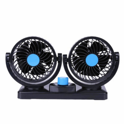 Hardys 12v Fan Car Van Camper Caravan Motorhome Portable Twin Dual Head ...