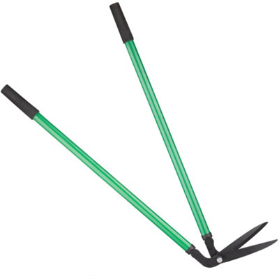 Hardys 36 Long Handled Garden Shears 1.3kg Lawn Edging Border Trimmer with Soft Grip Handles Carbon Steel Blade Green