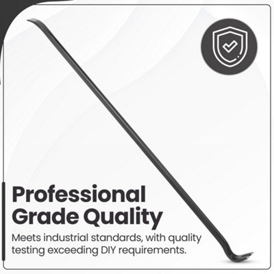 Hardys 48" Wrecking Crow Bar - Steel Utility Crowbar, Swan Neck with ...