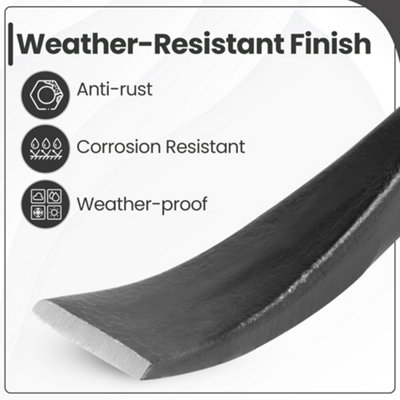 Hardys 48" Wrecking Crow Bar - Steel Utility Crowbar, Swan Neck with ...