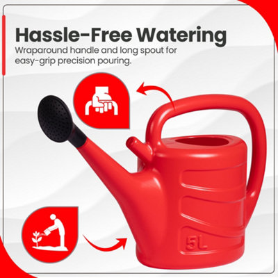 Hardys 5L Watering Can - Detachable Rose Head Sprinkler, Long Stem ...