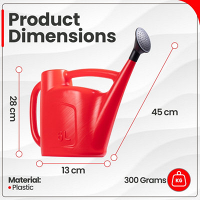 Hardys 6L Watering Can - Detachable Rose Head Sprinkler, Long Stem ...