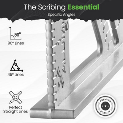 Hardys 7" Aluminium Combination Square - Metric, Straight Edge Speed ...