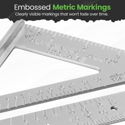 Hardys 7" Aluminium Combination Square - Metric, Straight Edge Speed ...