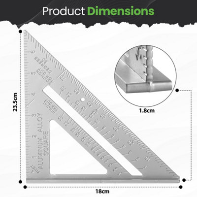 Hardys 7" Aluminium Combination Square - Metric, Straight Edge Speed ...