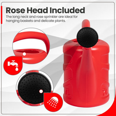 Hardys 7L Watering Can - Detachable Rose Head Sprinkler, Long Stem ...