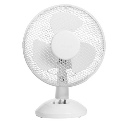 Hardys 9" Oscillating Desk Fan 2 Speed Tabletop Electric Office ...