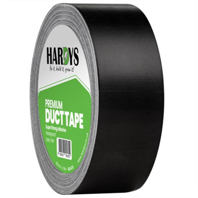 Hardys Black Duct Tape, (L) 10m x (W) 48mm - 220um Thick, Waterproof ...