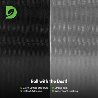 Hardys Black Duct Tape (L) 50m (W)50mm - 220um Thick, Waterproof ...