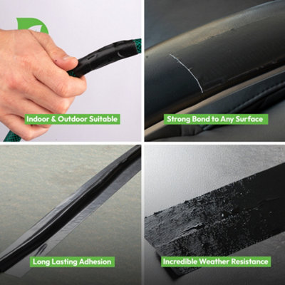 Hardys Black Duct Tape (L) 50m (W)50mm - 220um Thick, Waterproof ...