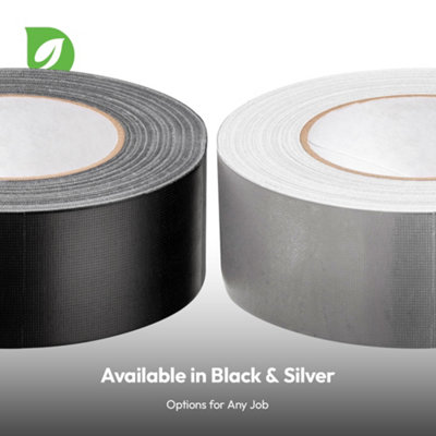 Hardys Black Duct Tape, (L) 50m x (W) 48mm - 220um Thick, Waterproof ...