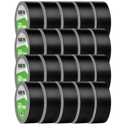Hardys Black Duct Tape, (L) 50m x (W) 48mm - 220um Thick, Waterproof ...