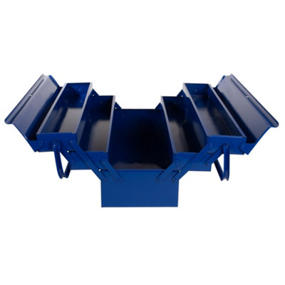 Hardys Cantilever Large Metal Toolbox - 5 Tray, 3 Tiered Design, Heavy ...