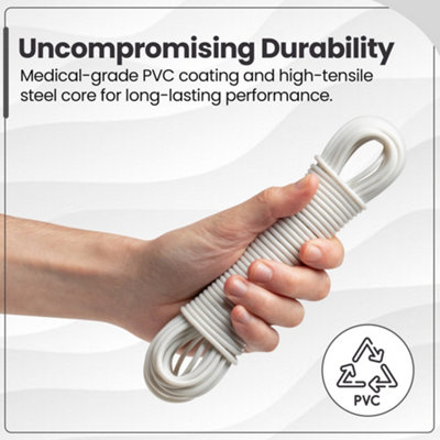 Hardys Clothes Washing Line - PVC Coated with Steel Core, Outdoor ...