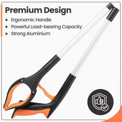 Hardys Folding Litter Picker - 40cm/15" - 83cm/31", Aluminium Tube ...