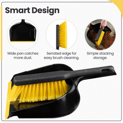 Hardys Large Heavy Duty Dustpan and Brush Wide Dust Pan Cleaning ...