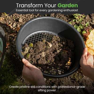 Hardys Large Plastic Garden Sieve - Gardening Riddle Stone and Soil ...