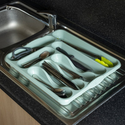 Hardys Large Plastic Kitchen Cutlery Tray Organiser Holder Drawer ...