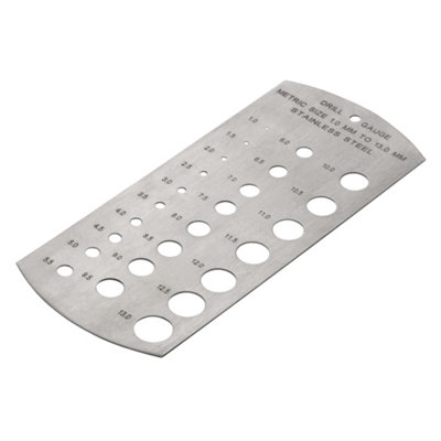 Hardys Metric Drill Gauge - 1.00mm - 13.00mm Diameter Gauges, 0.5mm ...