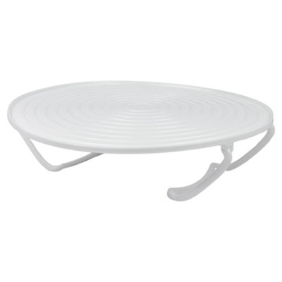 Hardys Microwave Folding Round Tray Double Plate Dish Bowl Holder Rack ...