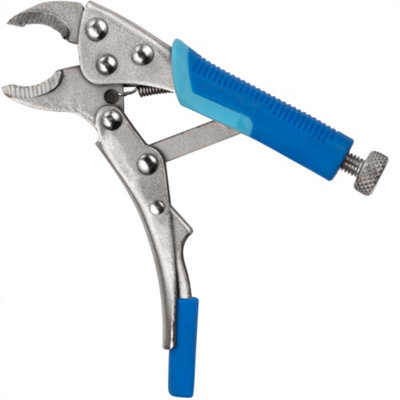 Hardys Mini Locking-Jaw Plier Set - 4" Curved, 5" Long Nose, 5" C Clamp ...