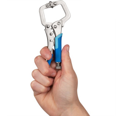 Hardys Mini Locking-Jaw Plier Set - 4" Curved, 5" Long Nose, 5" C Clamp ...