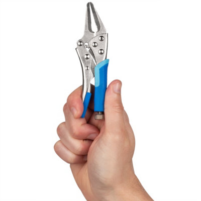 Hardys Mini Locking-Jaw Plier Set - 4" Curved, 5" Long Nose, 5" C Clamp ...