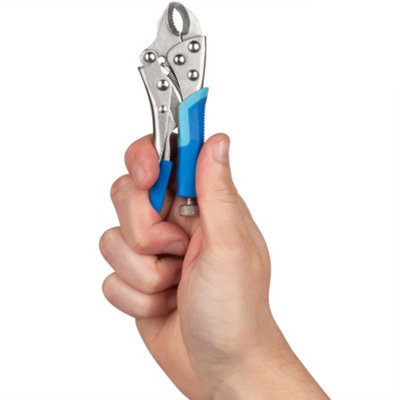 Hardys Mini Locking-Jaw Plier Set - 4" Curved, 5" Long Nose, 5" C Clamp ...