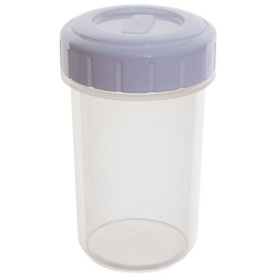 Hardys Plastic Beaker Cup Twist Seal Screw Lid Airtight Liquid Storage ...